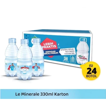 Jual GOJEK LE MINERAL MINI 330ML 1 DUS ISI 24 AIR MINERALE KEMASAN ...