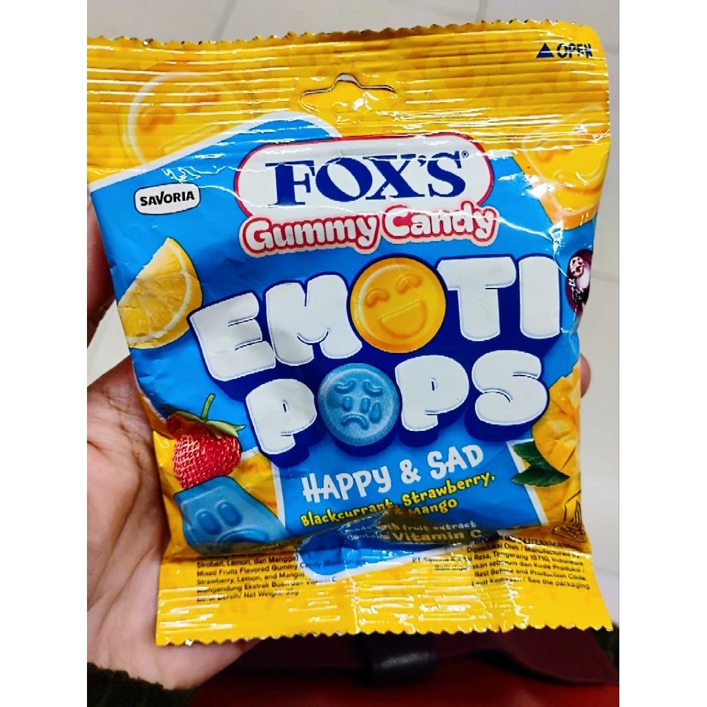 Jual Fox's Gummy Candy Emoti Pops Love&Angry/Happy&Sad 35Gr | Shopee ...