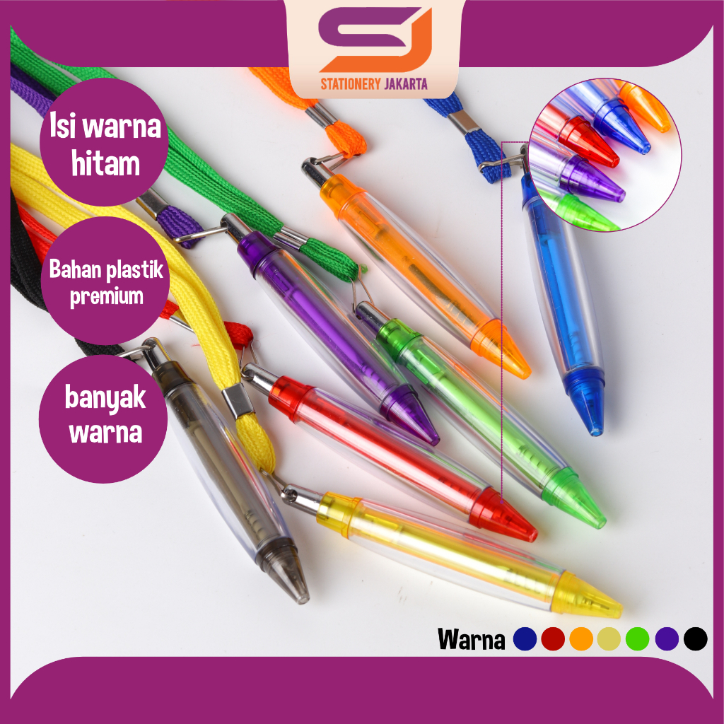 Jual Ballpoint Tali Cabe Bolpen Pen Pena name tag lanyar Promosi ...