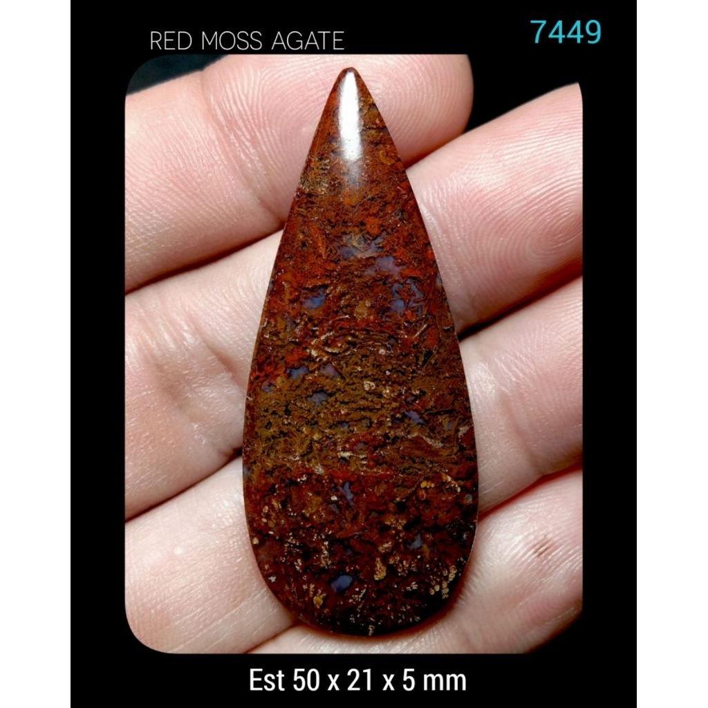 Jual 7449 Batu Red Moss Agate | Shopee Indonesia