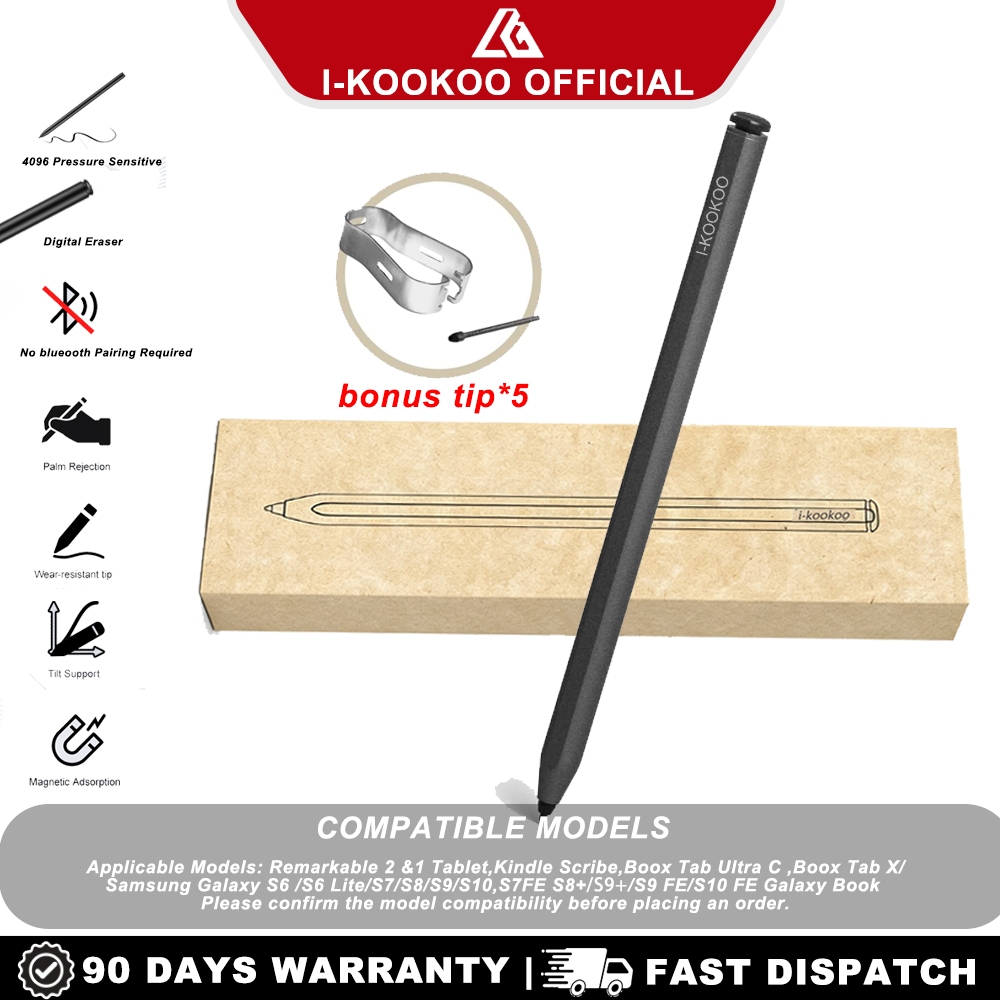 Jual I-KOOKOO Palm Rejection Stylus Pen with Eraser For Samsung Tab S6 ...