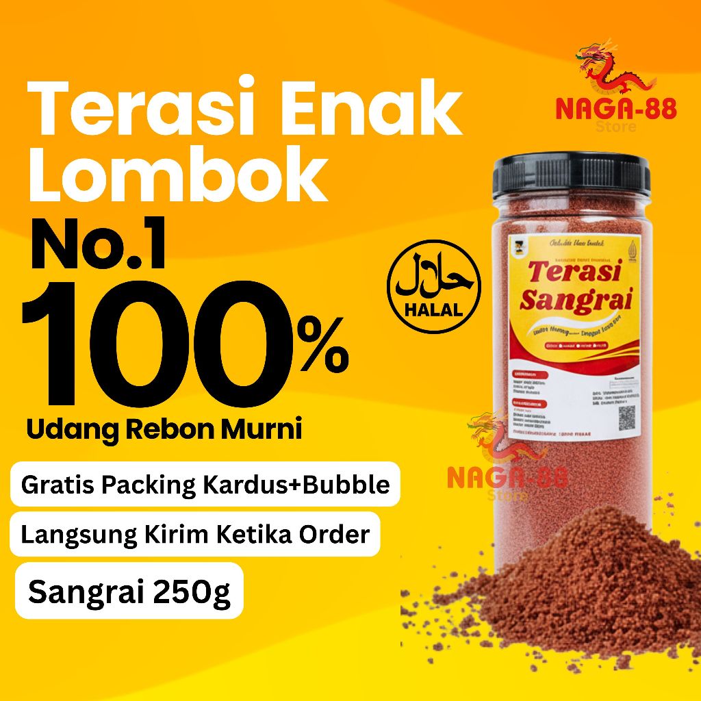 Jual Terasi Sangrai 250g | Terasi Merah Matang Siap Pakai | Terasi khas ...