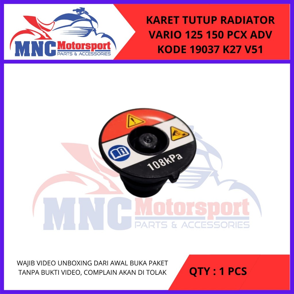 Jual KODE 19037 K27 V51 KARET TUTUP RADIATOR VARIO 125 150 PCX ADV MODEL PANJANG | Shopee Indonesia