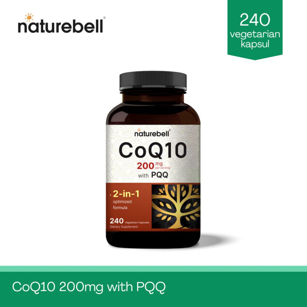 Jual Naturebell CoQ10 200mg with PQQ - 240 vegetarian capsules | Shopee ...