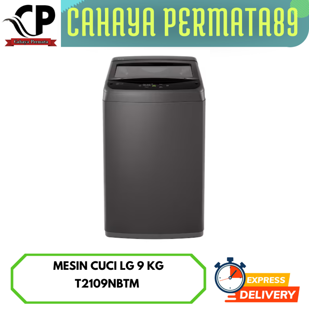 Jual LG T2109NBTM Mesin Cuci 9 kg 1 Tabung Top Loading Turbo Drum Soft ...