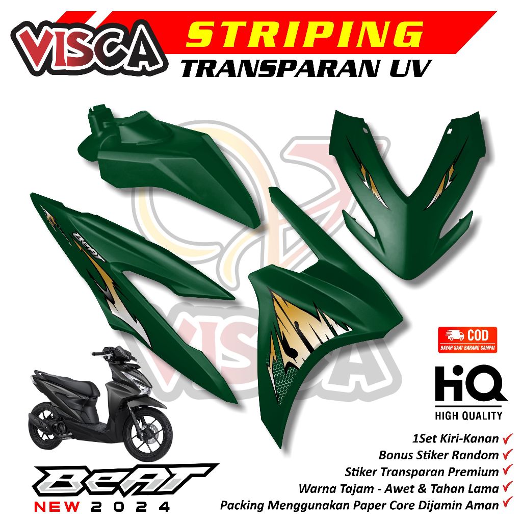 Jual Striping Transparan Beat Deluxe GEN 2 2024 2025 Desain Simpel ...