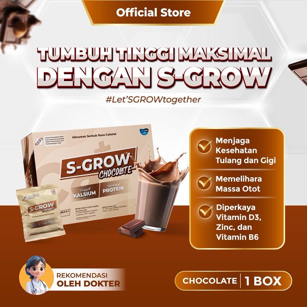 Jual [PROMO LIVE] S-GROW – Susu Peninggi Badan Tinggi Kalsium untuk ...