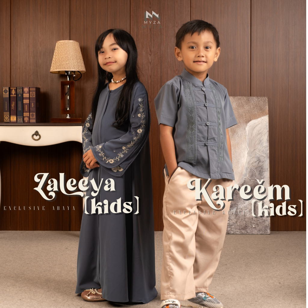 Jual [myza] ZALEEYA & KAREEM (ANAK) | Raya Sarimbit Bahan Katun ...