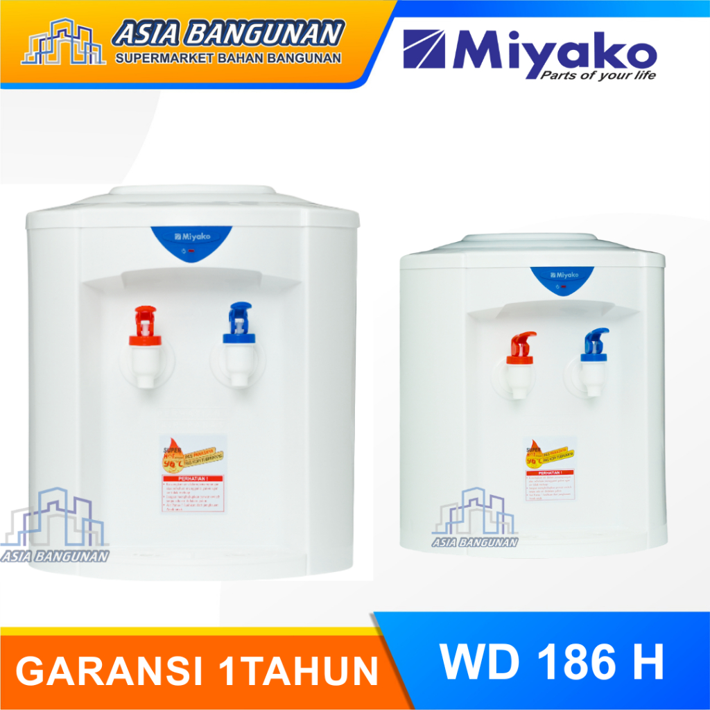 Jual Miyako Dispenser Galon Atas WD 186H Galon Atas Dispenser Low Watt ...
