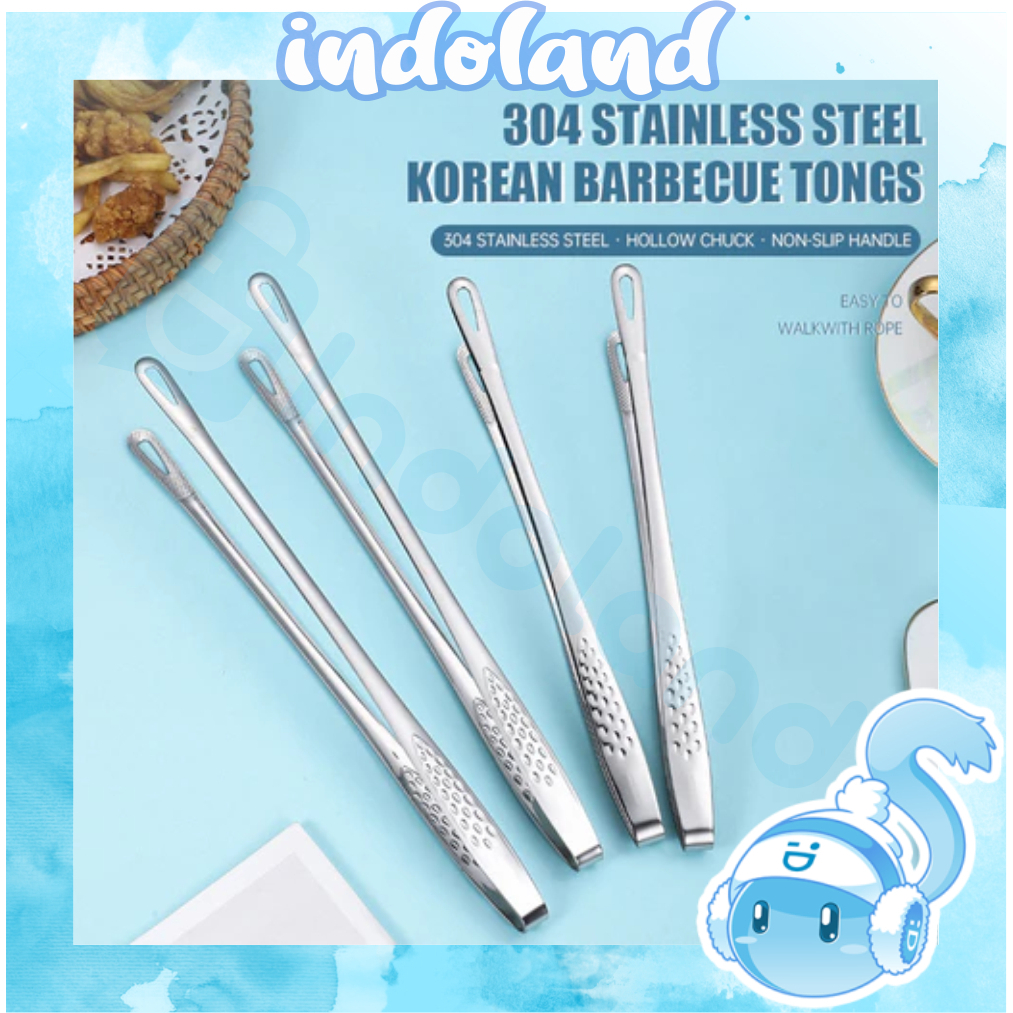 Jual INDOLAND Jepit Makanan Daging Korean BBQ Steak Clip 24.5/28 cm ...