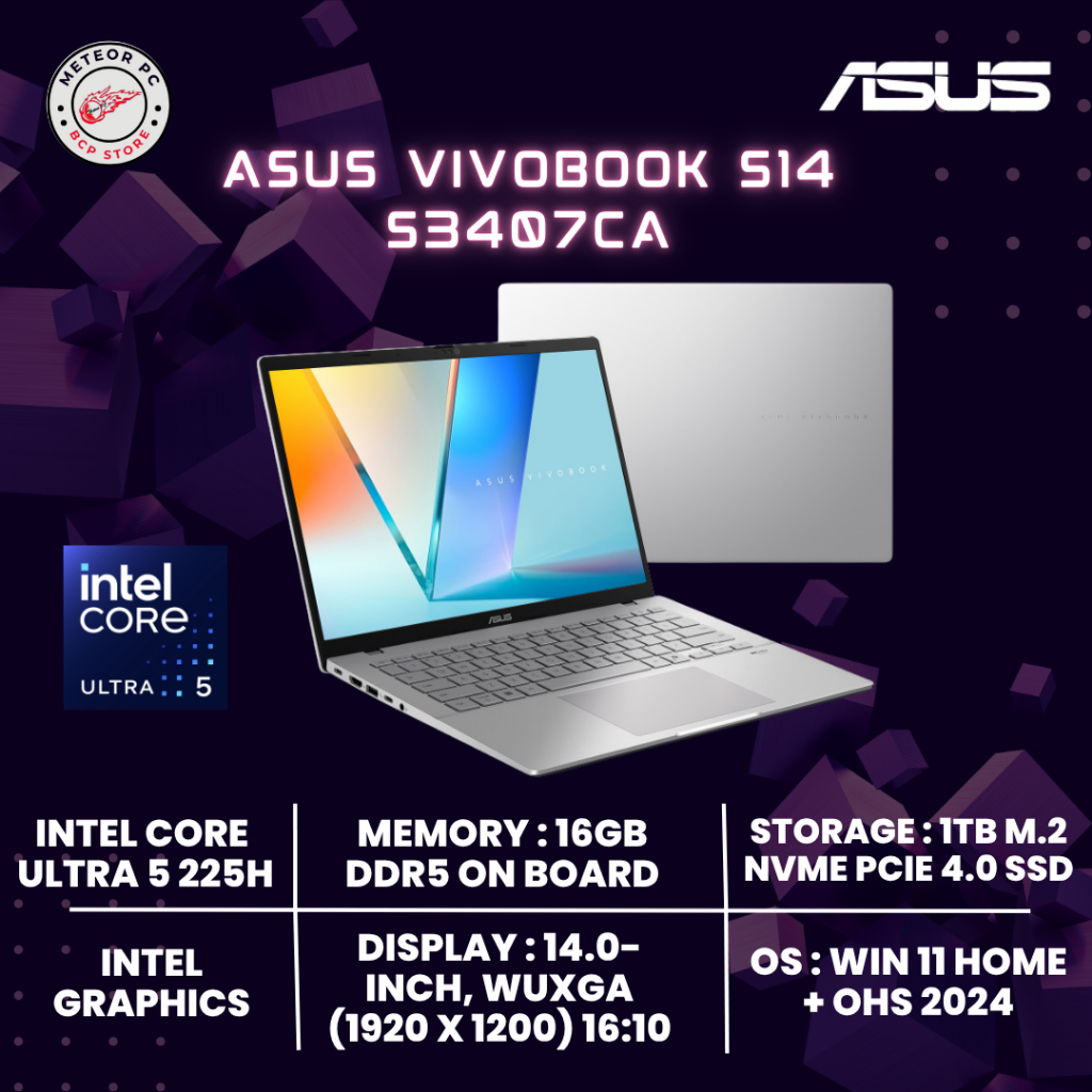 Jual Asus Vivobook S14 S3407CA Core™ Ultra 5 225H/16GB/SSD 1TB/14inch ...
