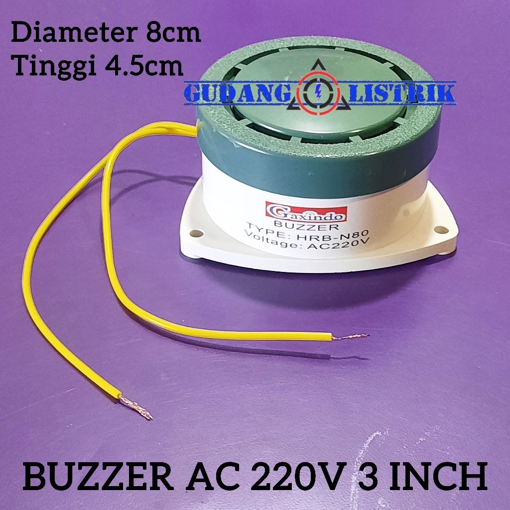Jual Bell Tet Buzzer Listrik AC 220V 3 Inch Sekolah GAXINDO HRB-N80 ...