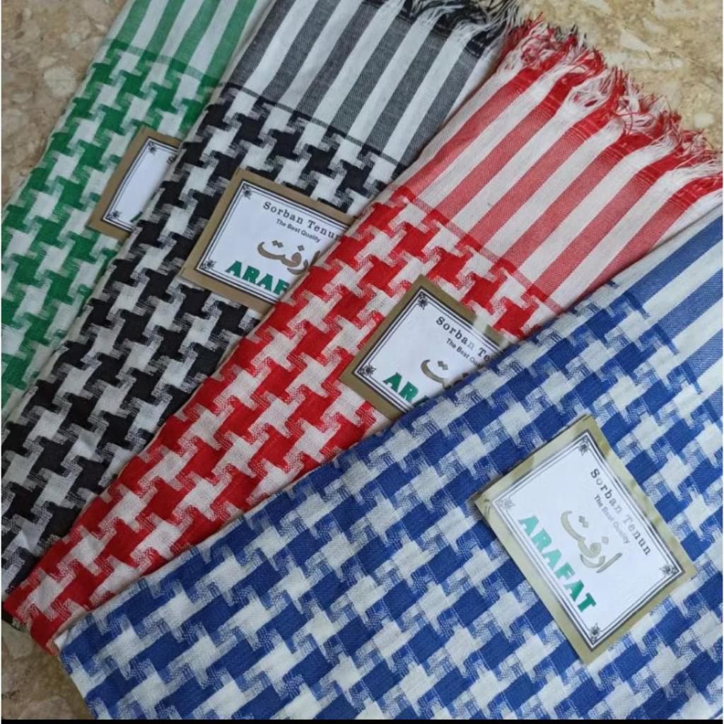 Jual Surban Arafat POLOS Murah Surban Putih Polos Arafat Kain Halus dan ...