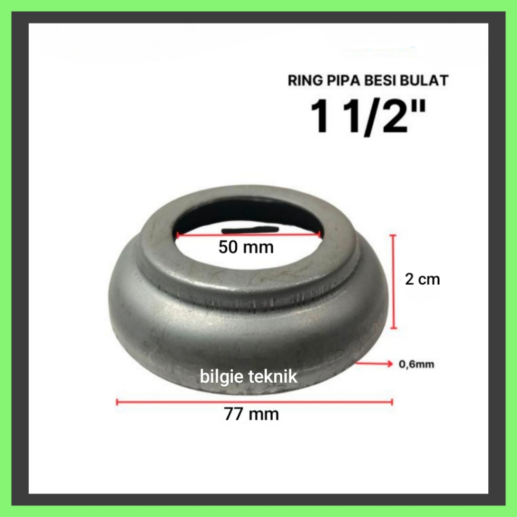 Jual ring pipa 1,5 in kaki tapak kring cembung 1 1/5 inch pintu pagar ...