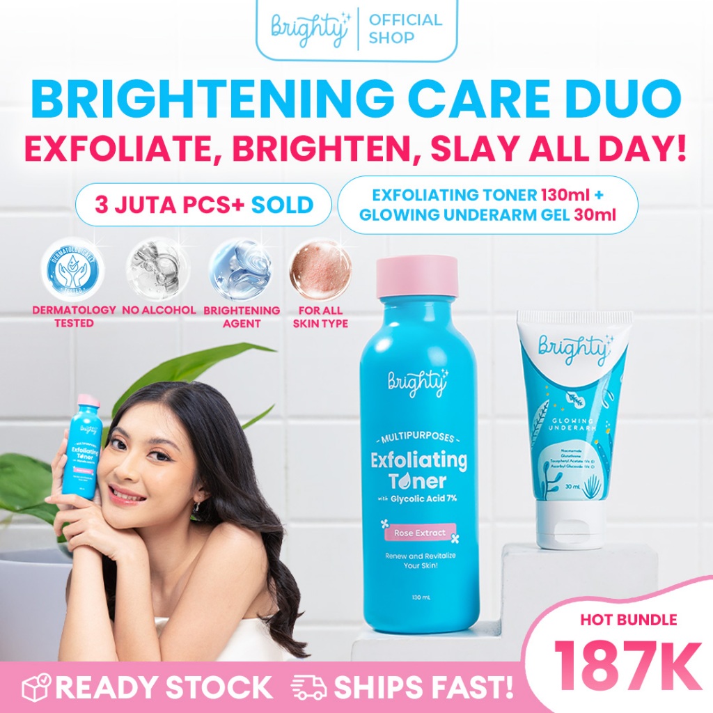 Jual Brighty Multipurpose Exfoliating Toner X Glowing Underarm | Shopee Indonesia