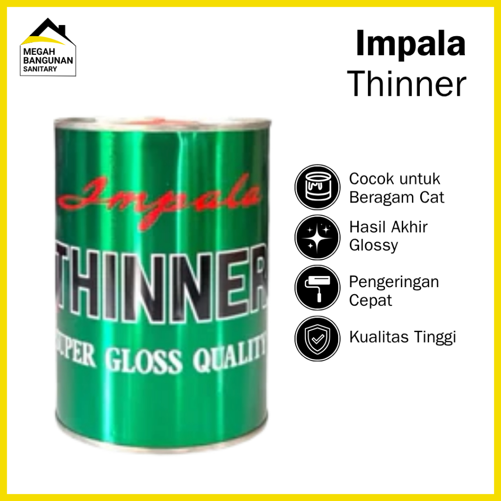 Jual Impala Thinner 1L Thiner Glossy Pengencer Cat | Shopee Indonesia