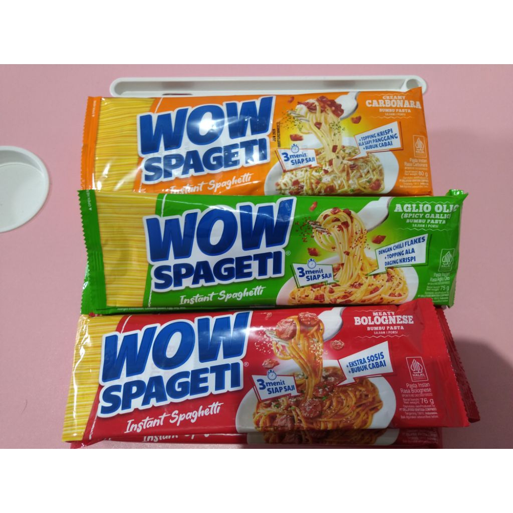 Jual WOW Spaghetti | Mie Spagetti WOW | Creamy Carbonara | Aglio Olio ...