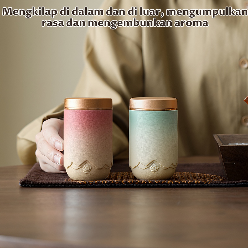 Jual Tempat Teh Keramik Kecil | Wadah Tabung Teh Mini Cantik Anti ...