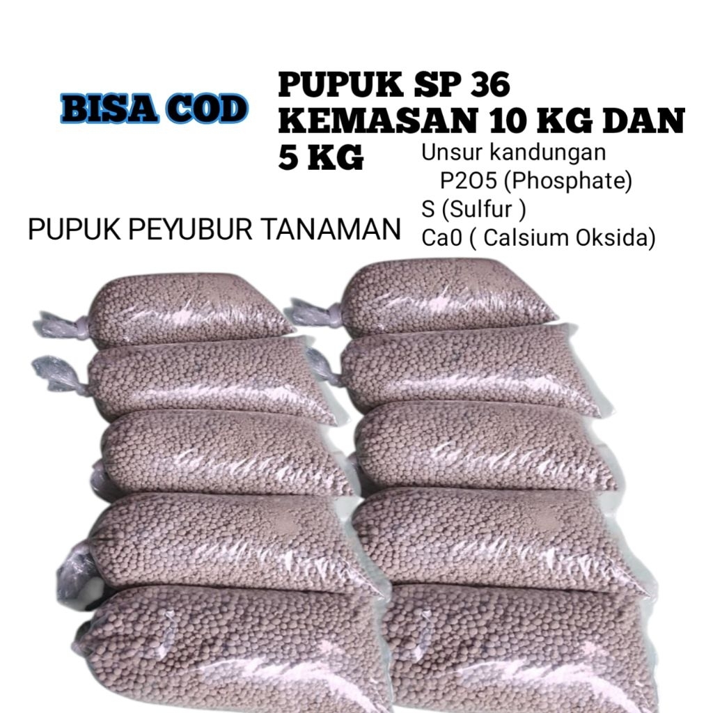 Jual Pupuk SP 36 kemasan 10 kg Pupuk Peyubur pertumbuhan tanaman ...