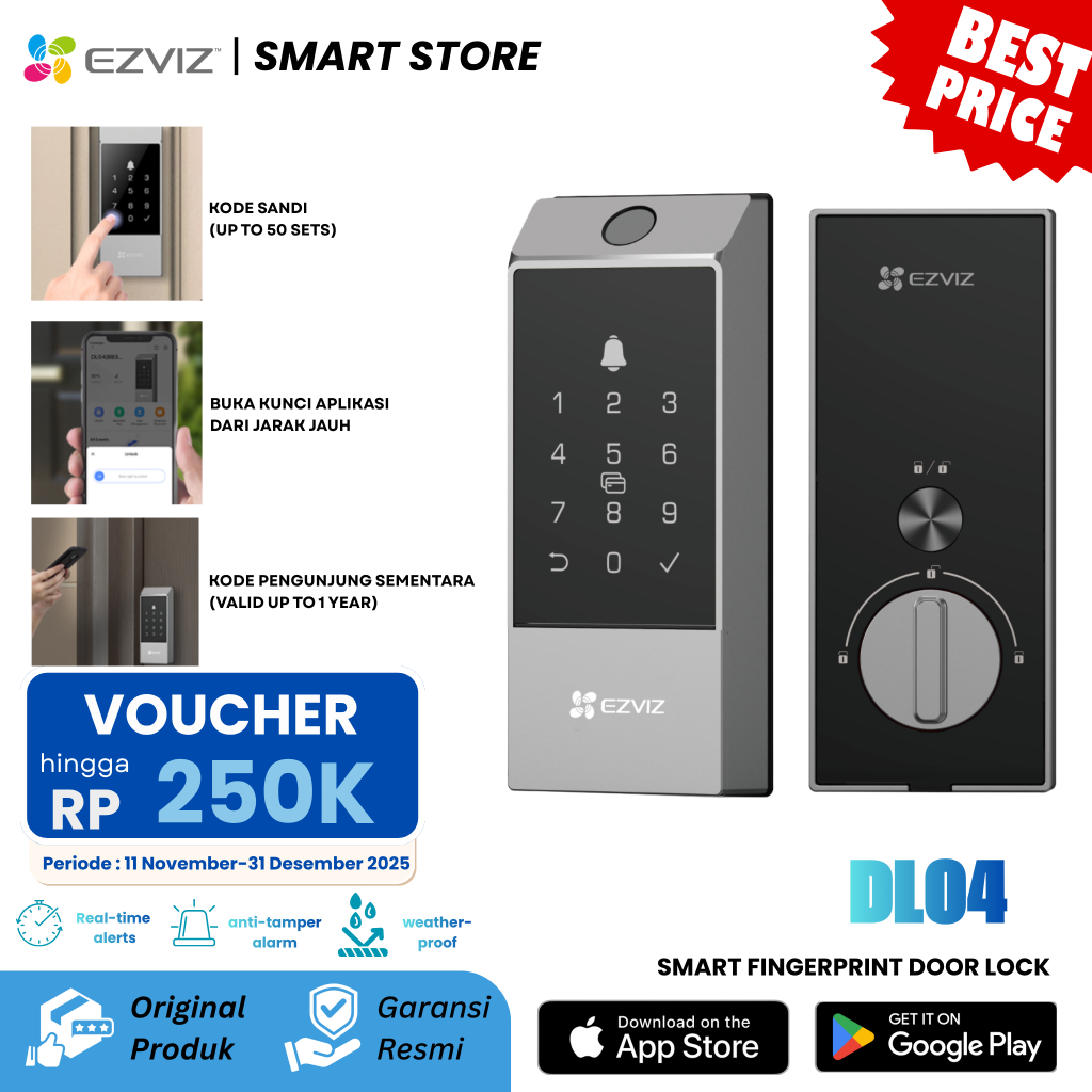 Jual DL04 Smart Deadbolt Lock | Shopee Indonesia