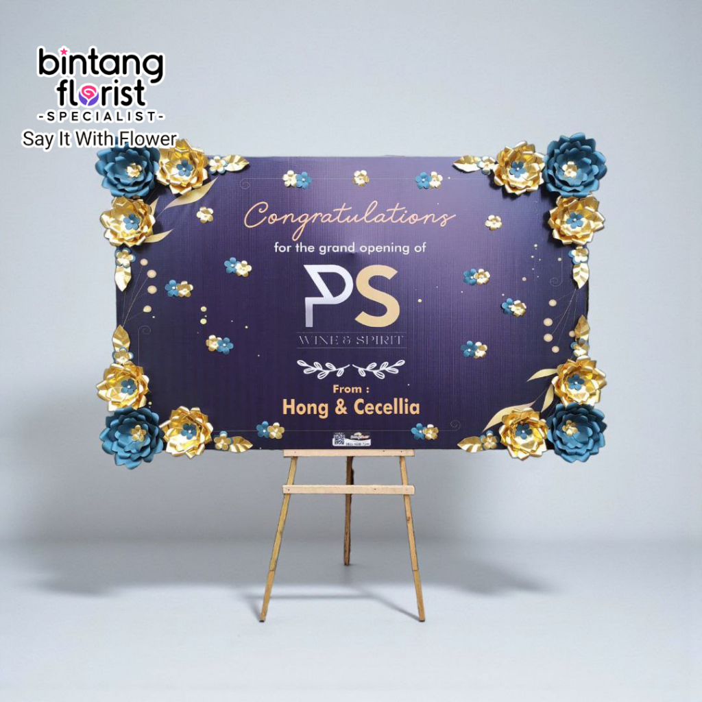 Jual Papan Bunga Kertas – Bloom Corner / Floral Frame 220x120 | Papan ...