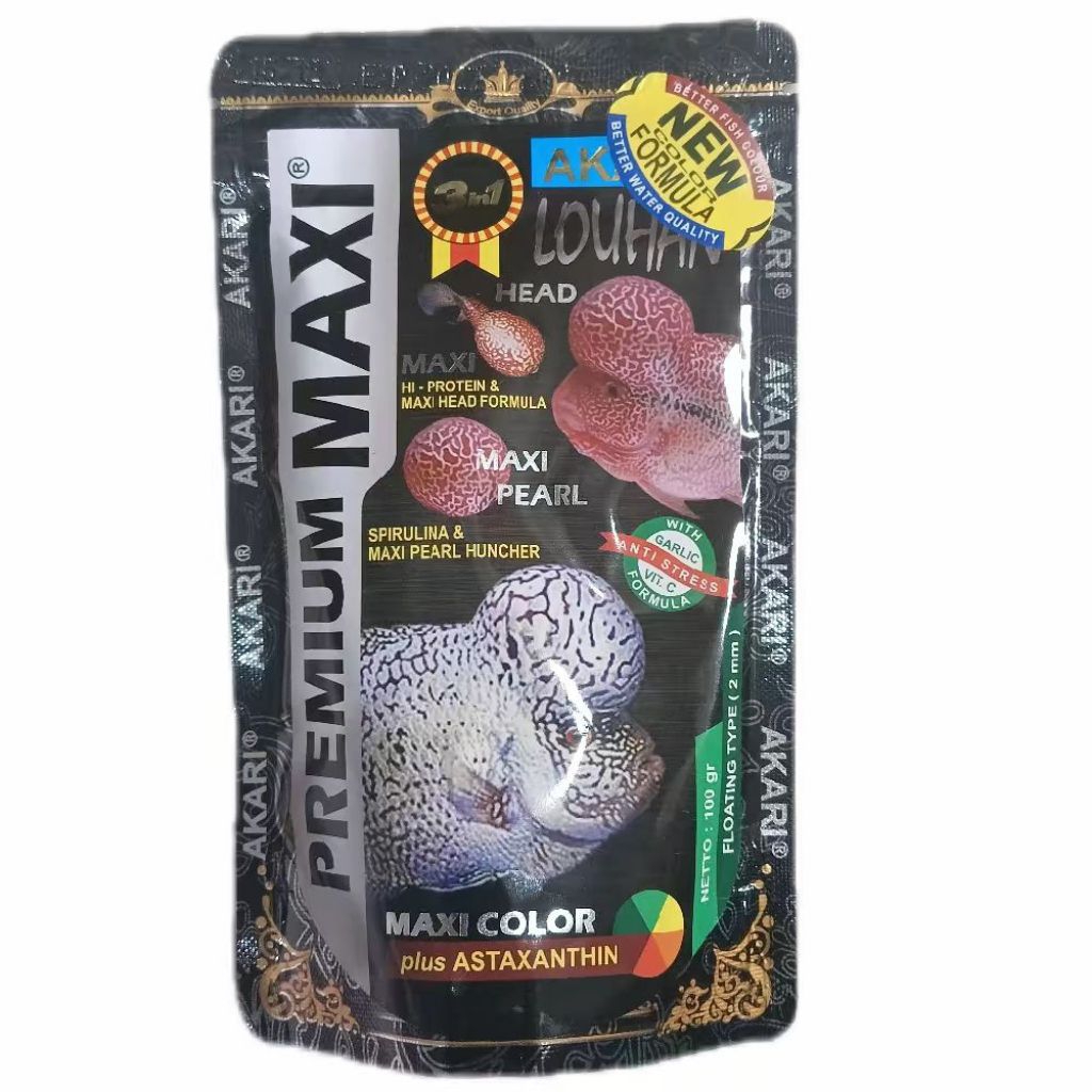 Jual Akari Premium Maxi Blue Red Yellow Makanan Ikan Untuk Ikan Louhan ...