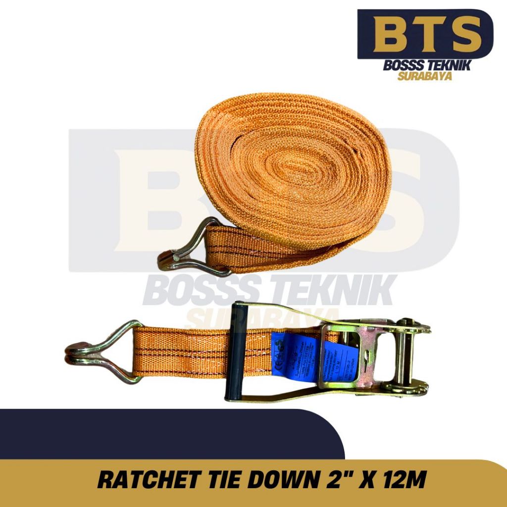 Jual RACHET TIE DOWN 2 INCI X 10M 12M 15M SS TALI KREK 50MM CARGO ...