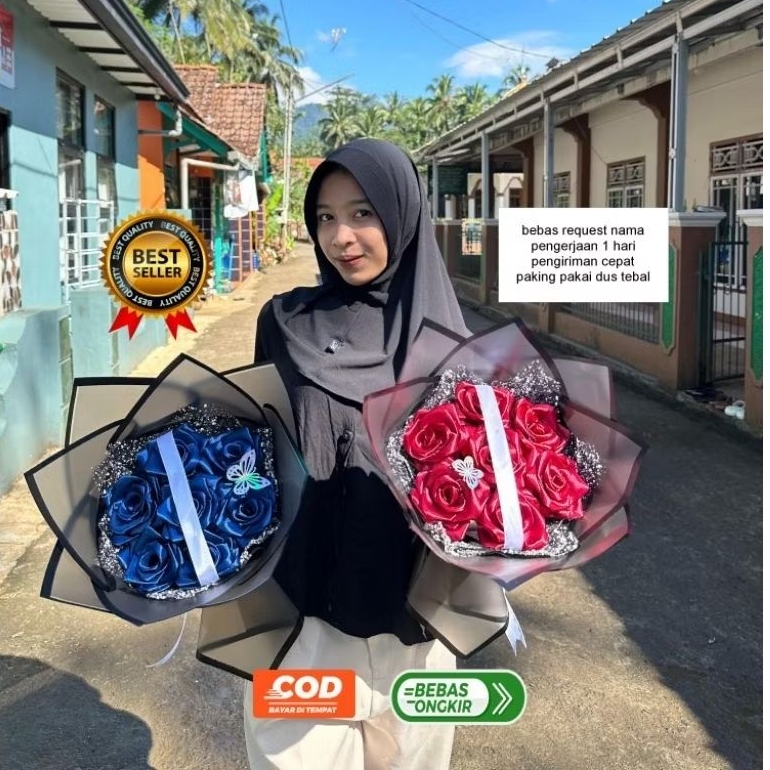 Jual Buket Bunga Satin Terlengkap & Harga Terbaru Juni 2026 | Shopee ...