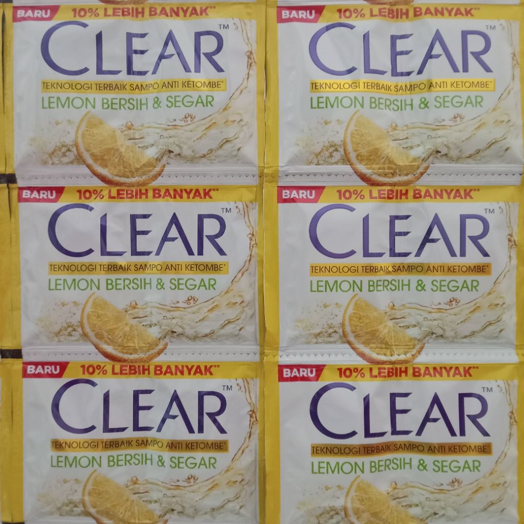 Jual 36 SACHET CLEAR 1000 LEMON BERSIH & SEGAR TWIN PACK (SAMPO ...