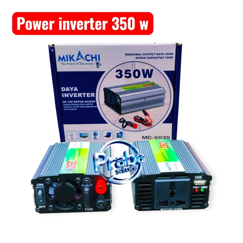 Jual Power inverter 350 watt DC 12v ke AC 220v dilengkapi fuse | Shopee ...