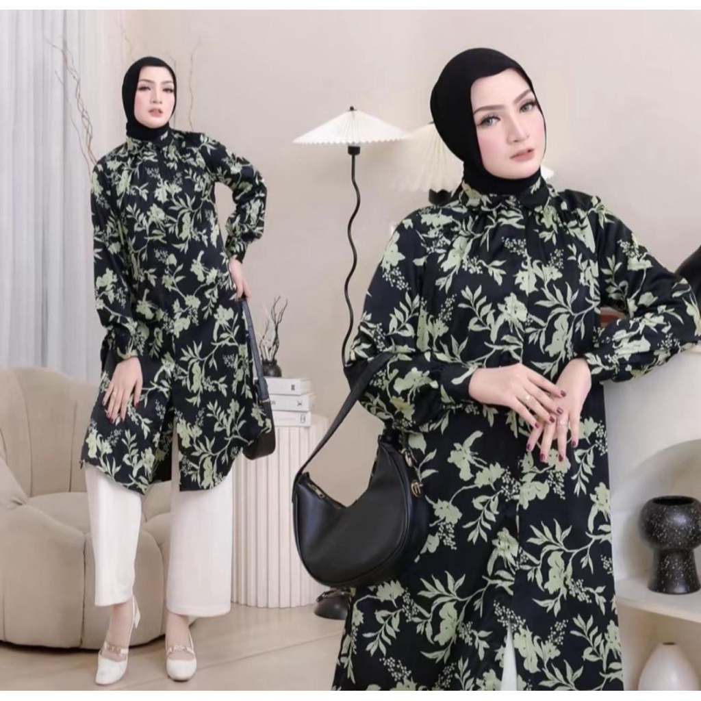 Jual Baju Tunik Sutra Tunik Sutra Motif Premium – Pesona Anggun & Mewah ...