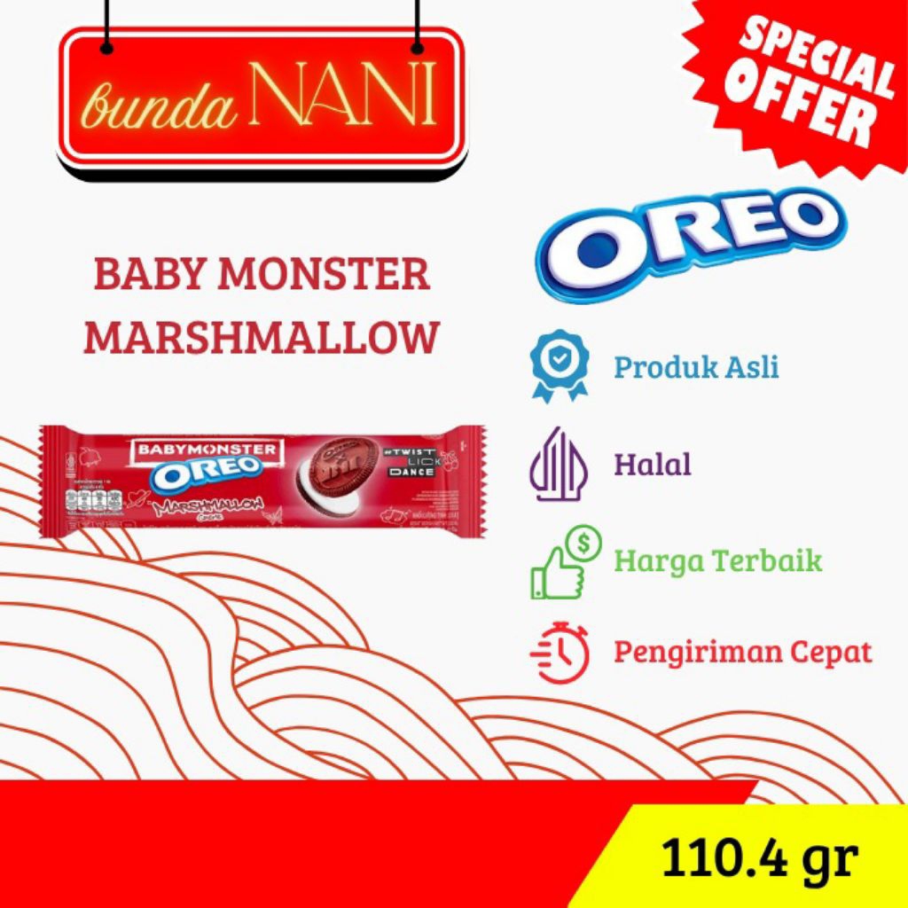 Jual Oreo x Babymonster Marshmallow 110.4 gr Limited Edition Baby ...