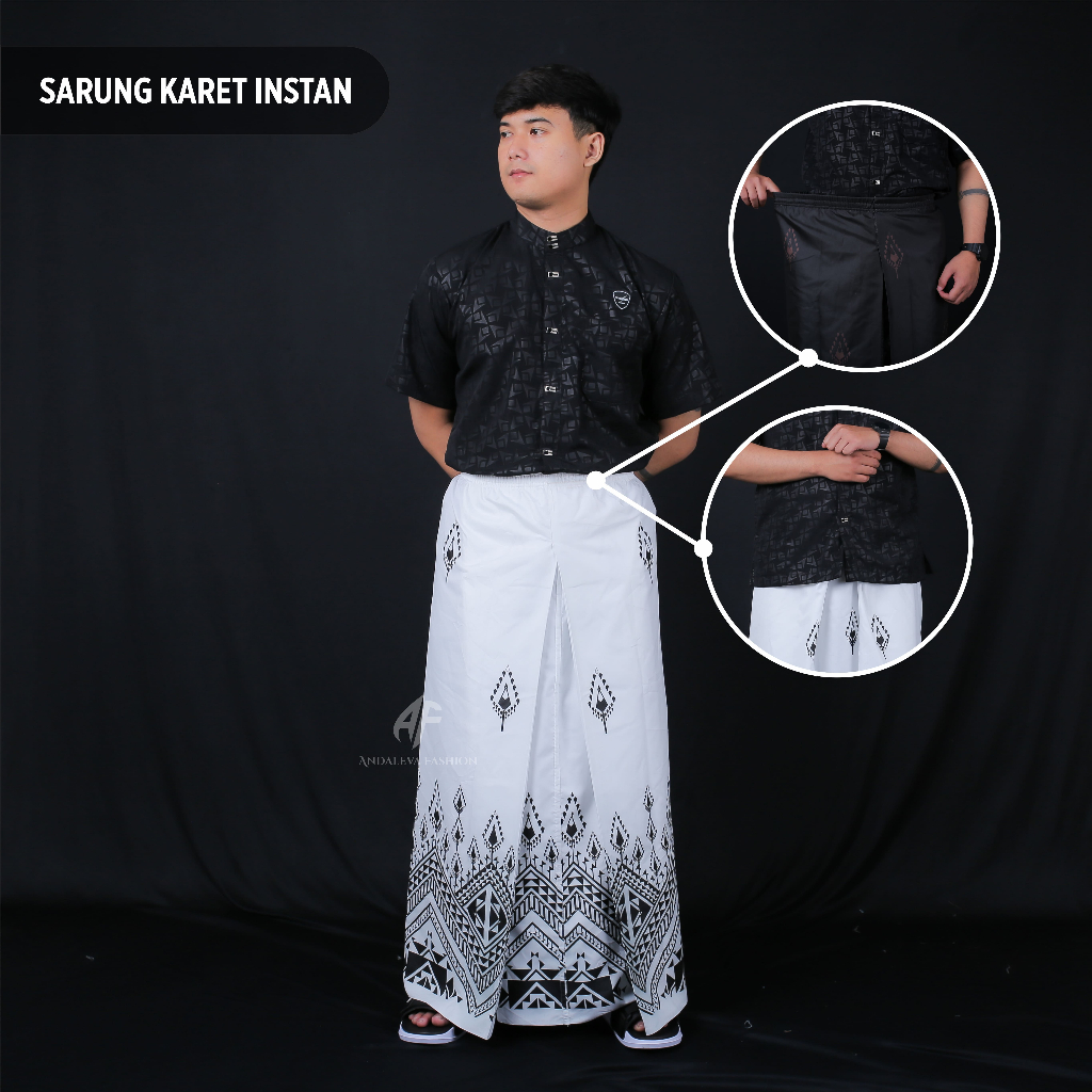 Jual Sarung Karet Pinggang Praktis Instan Pria Remaja Dewasa Muslim ...