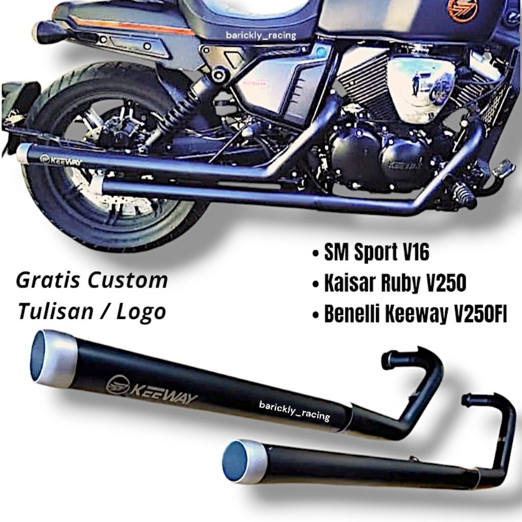 Jual Knalpot Custom Benelli Keeway V250FI Geronimo SM Sport V16 Kaisar ...