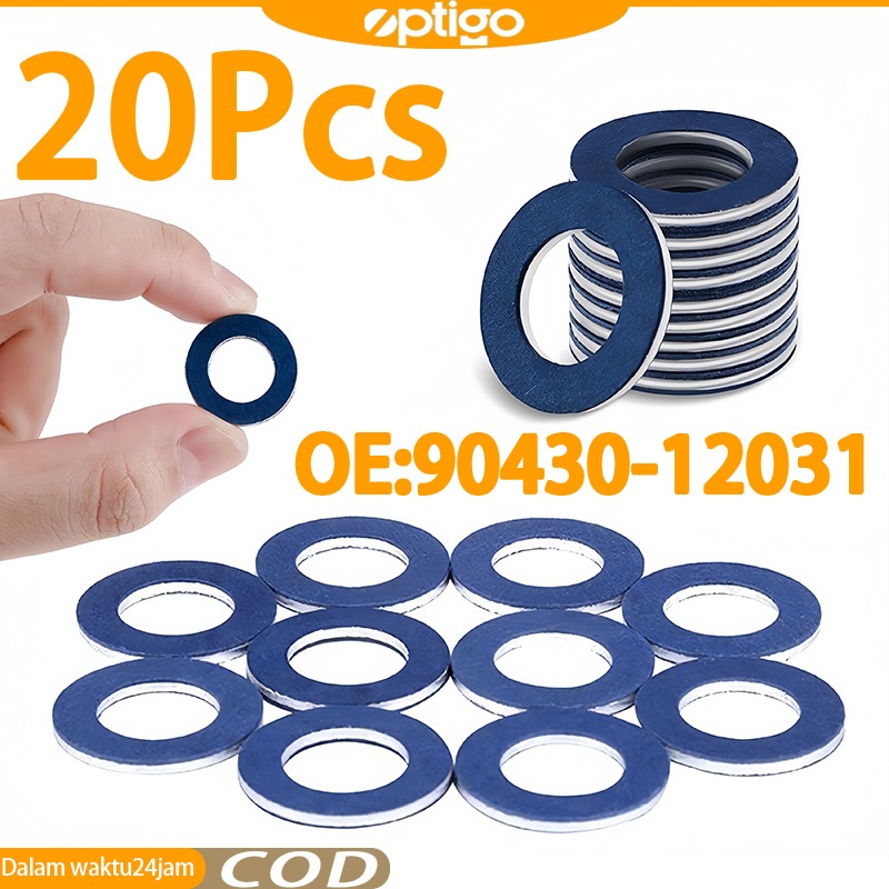 Jual 20Pcs Ring Gasket Oli Mesin Baut Toyota 90430 12031 / Packing Baut ...
