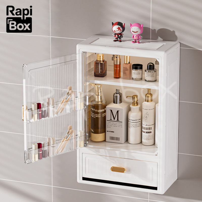 Jual Kotak penyimpanan kosmetik yang dipasang di dinding dengan laci ...