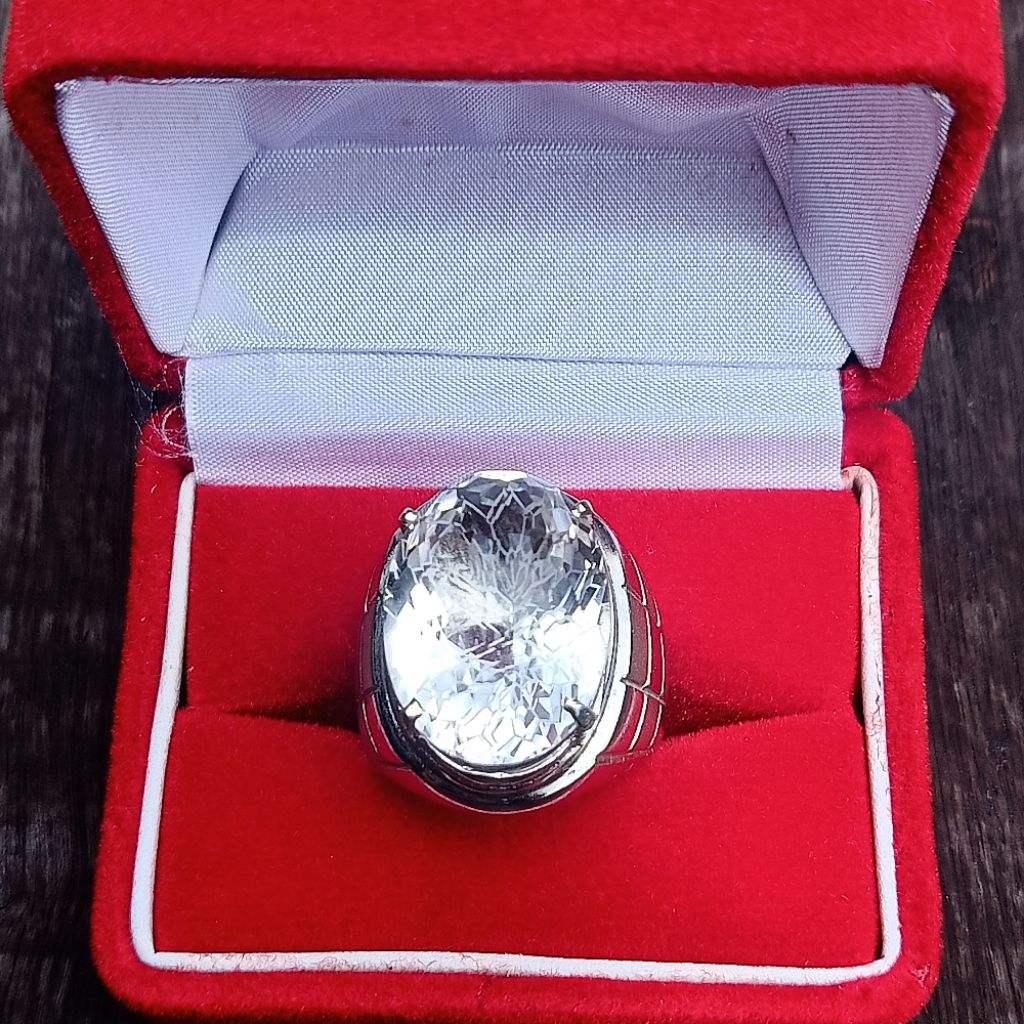 Jual CINCIN PRIA BERMATA BATU KECUBUNG AIR KALIMANTAN ( RING ALPAKA ...