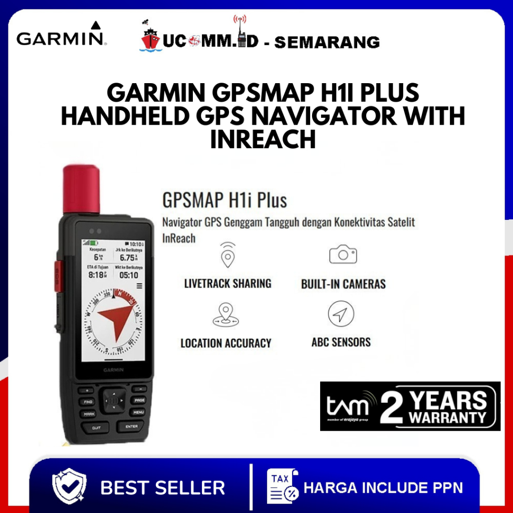 Jual GARMIN Gpsmap H1i Plus Camera Inreach Touchscreen GPS Genggam H1i ...