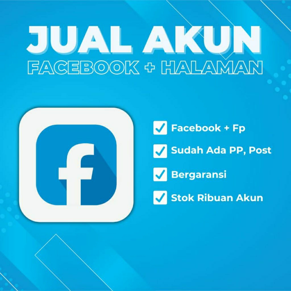 Jual AKUN FACEBOOK +FP/HALAMAN BERGARANSI | Shopee Indonesia