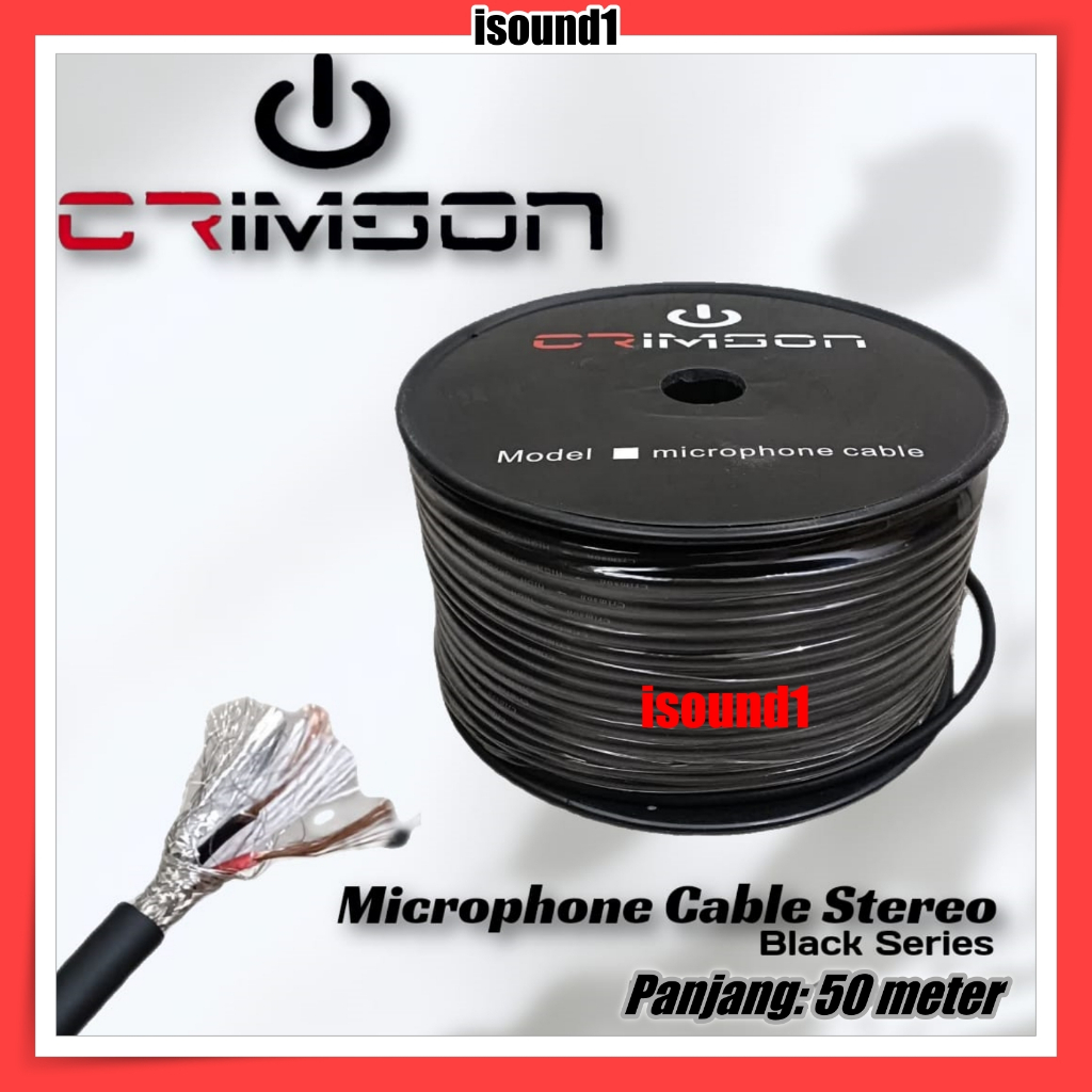 Jual KABEL AUDIO MICROPHONE STEREO CRIMSON ORIGINAL HARGA 1 ROLL 50 ...