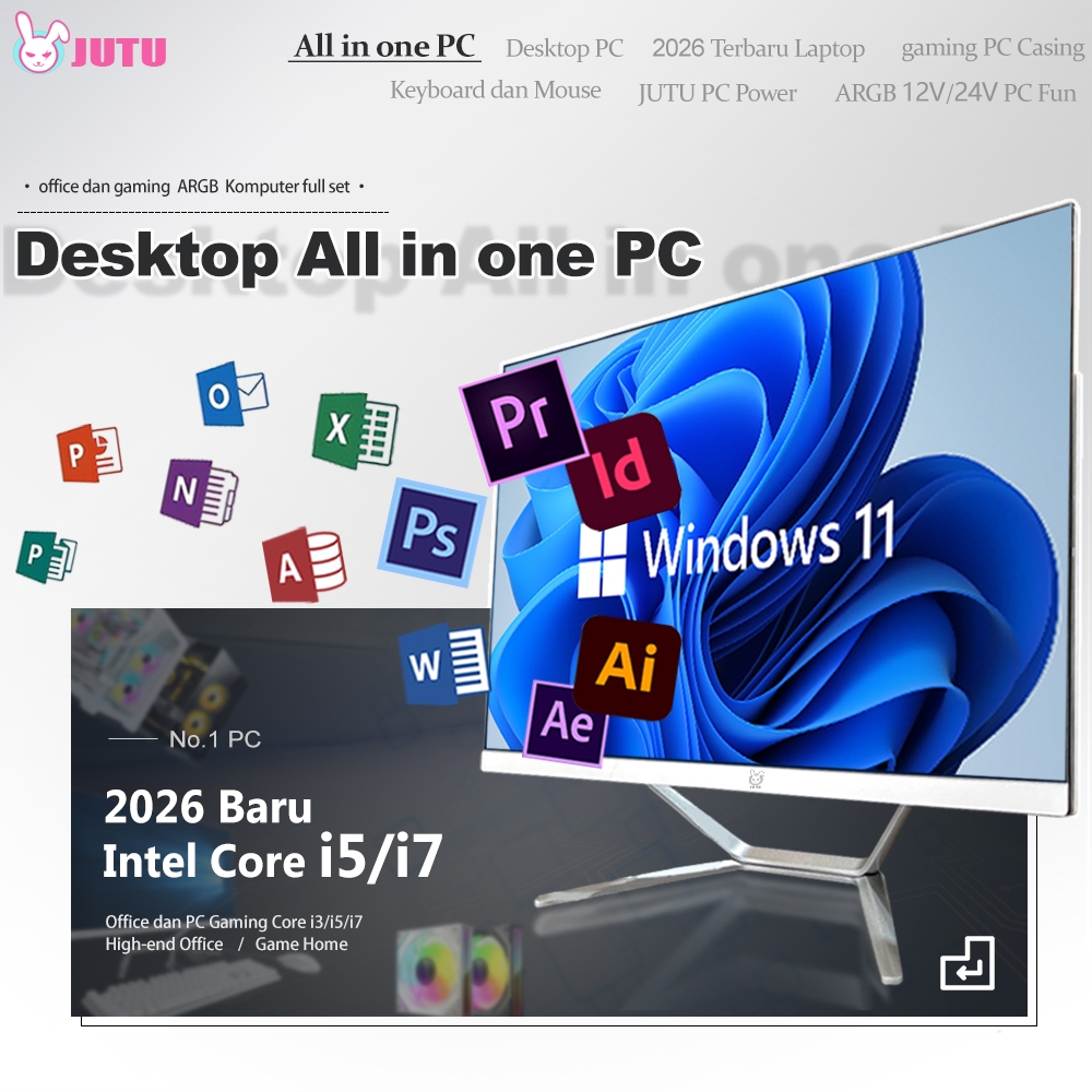 Jual JUTU Komputer PC All in One HD Super Tipis 2025Terbaru intel Core ...