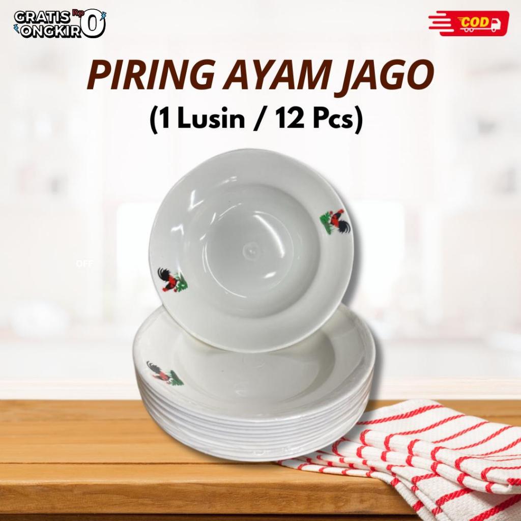 Jual PIRING AYAM JAGO PLASTIK ISI 1 LUSIN,ISI 12 PCS– Piring Makan ...