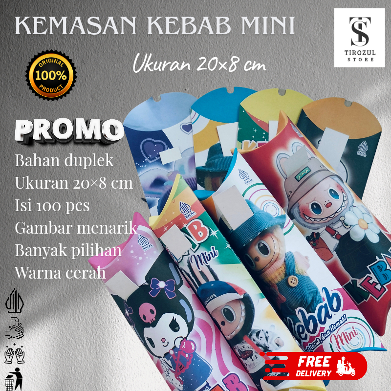 Jual DUS KEBAB 100 PCS MINI BANYAK PILIHAN GAMBAR MENARIK | BOX KEBAB ...