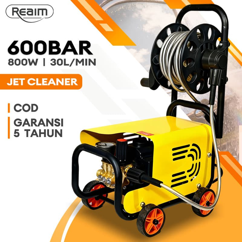 Jual REAIM Jet Cleaner 600bar Alat Cuci Mobil 800W Motor dengan Tekanan ...