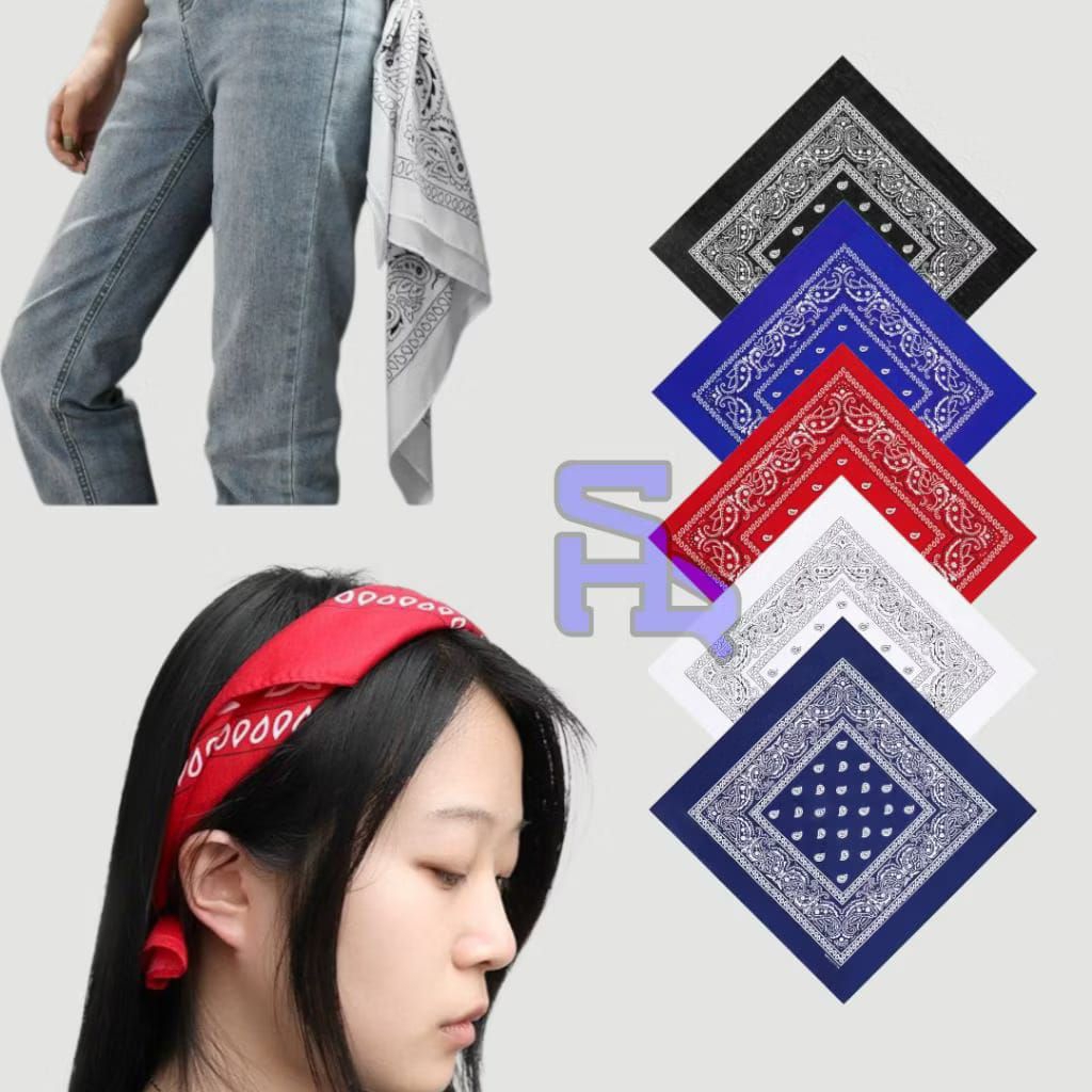 Jual slayer bandana motif printing sublimasi coustom ukuran 53x53 cm ...
