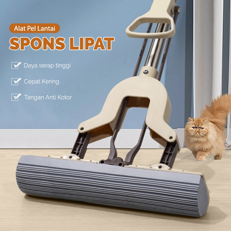 Jual COD - Alat Pel Lantai Sponge Mop Karet Set Tarik Peras Otomatis ...