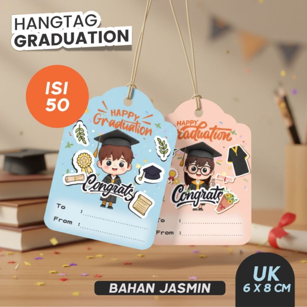 Jual Hangtag Graduation (Isi 50 Pcs) | Hangtag Wisuda | Hang tag ...