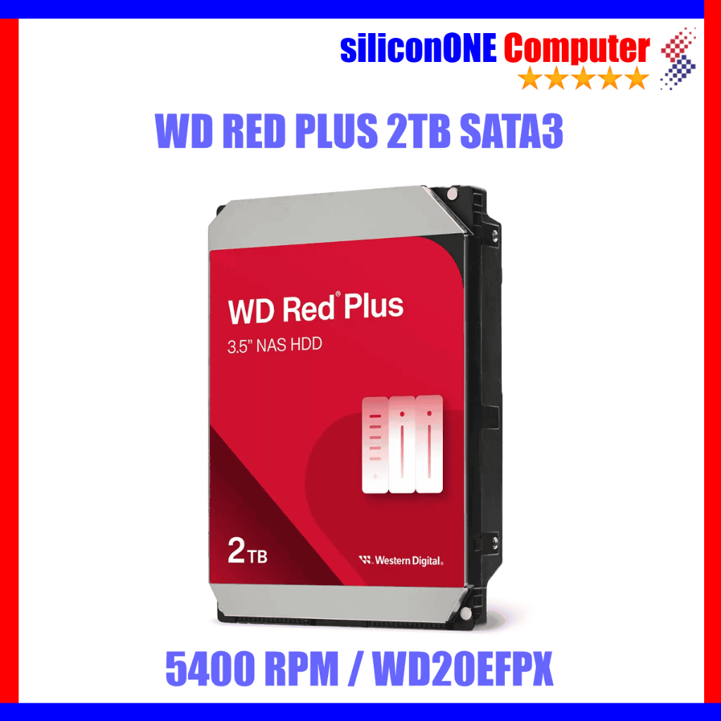 Jual WD RED PLUS 2TB NAS HDD WD20EFPX 3.5" SATA Internal | Shopee Indonesia