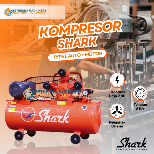 Jual Kompresor Angin / Air Compressor Shark 2hp Auto motor dinamo fetch ...