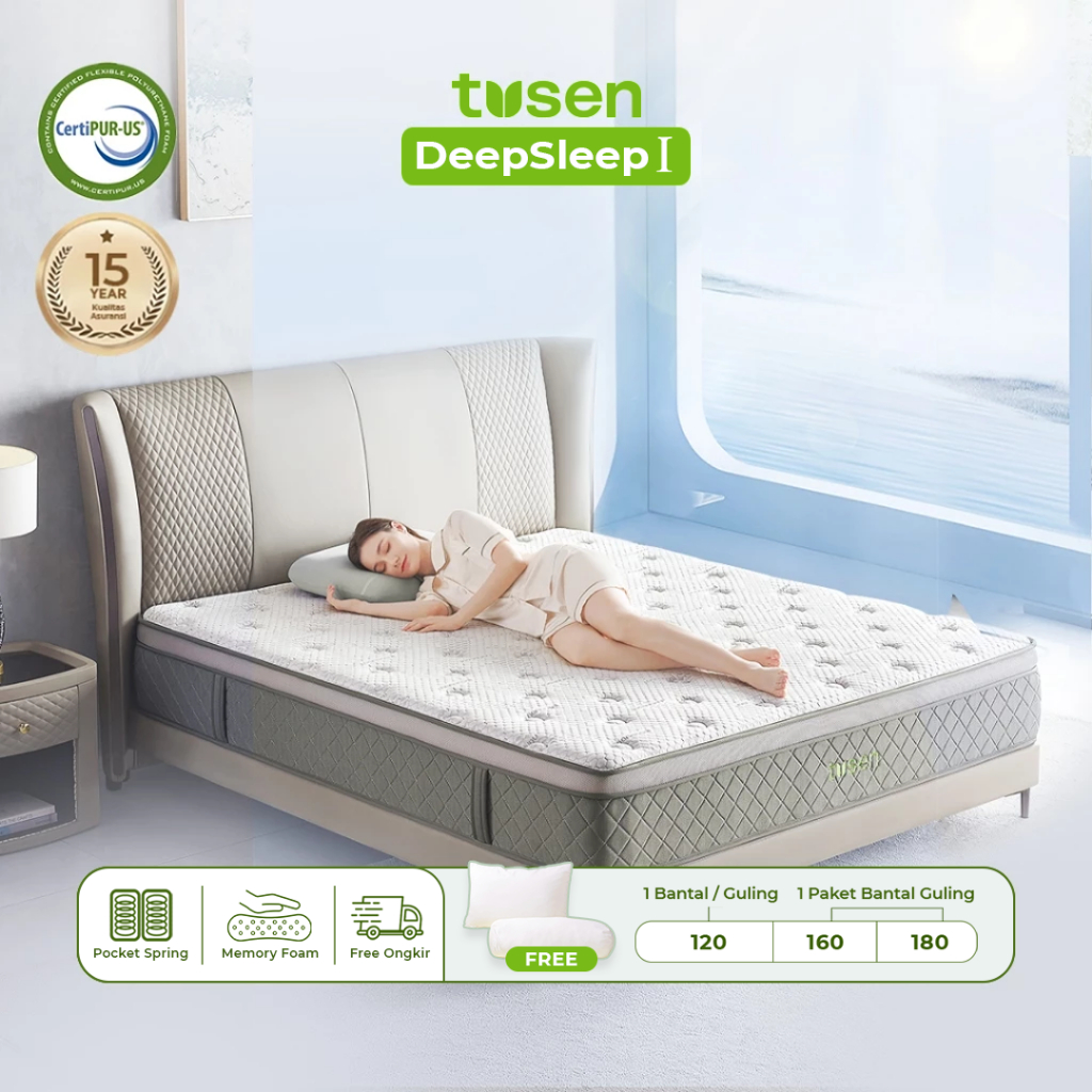 Jual TUSEN DeepSleep I Kasur Memory Foam Tebal 30cm - Kasur Pocket ...
